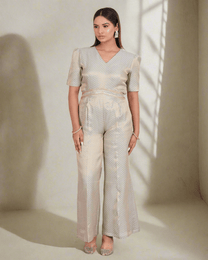 Luxe Brocade Jumpsuit - Chic Indo-Western Style – House Of Majisha